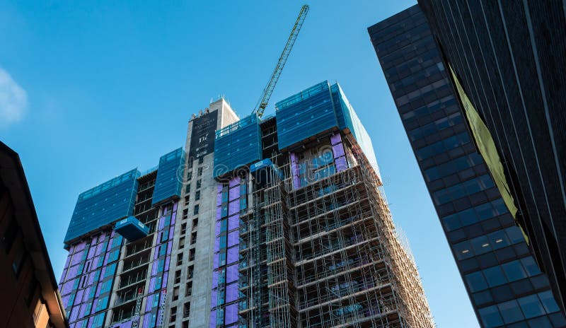 A modern building editorial photography. Image of cranes - 132346872