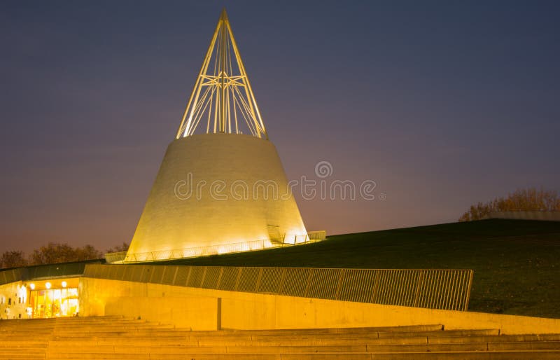 Modern Cone Building stock image. Image of environment - 600931