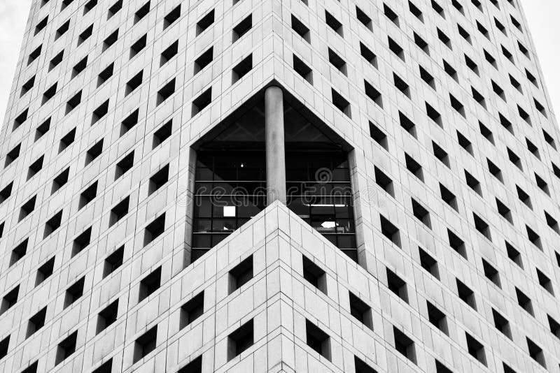 A Modern Building with Little Square Windows Stock Photo - Image of ...
