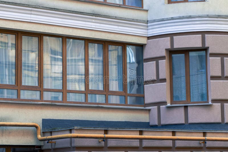 Modern Building Local Elements and Objects Windows and Walls Exterior ...