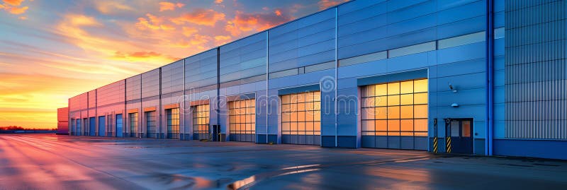 Modern Building of a Logistics Center for Freight and Transport Stock ...