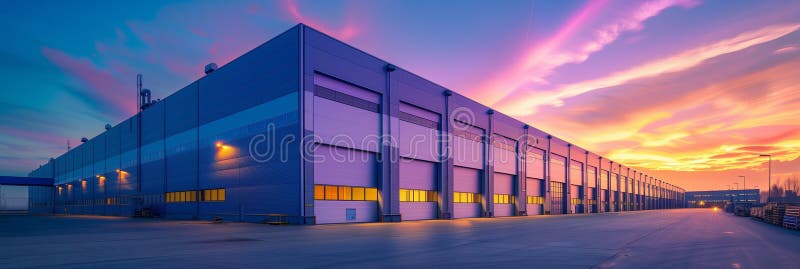 Modern Building of a Logistics Center for Freight and Transport Stock ...
