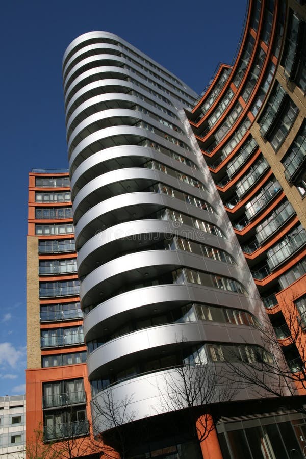 Modern building in London stock photo. Image of silver - 4715000