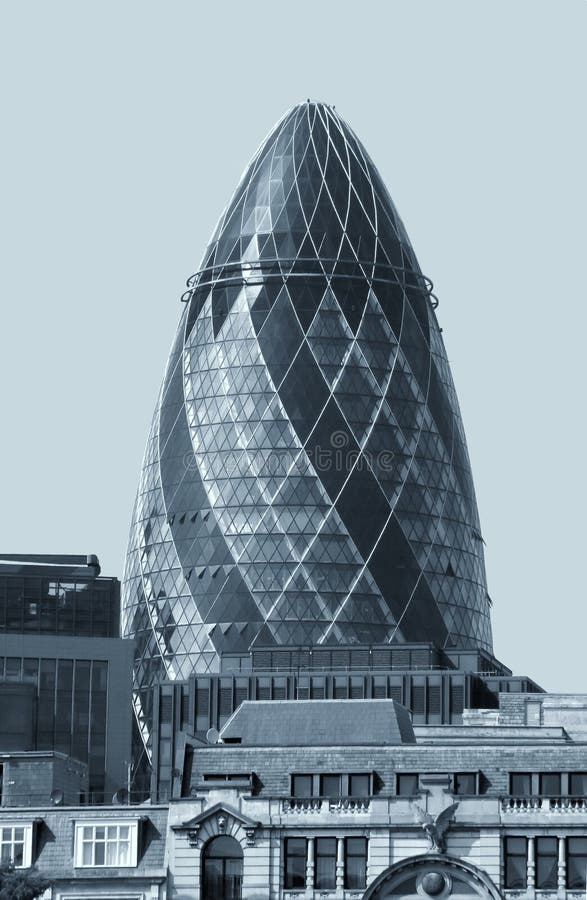 The Top of the Gherkin Building Stock Image - Image of architecture ...