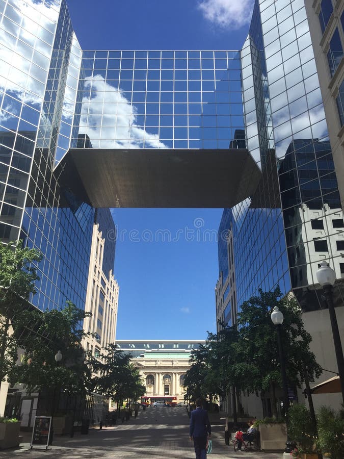 Modern Building Made of Glass Editorial Photography - Image of archway ...