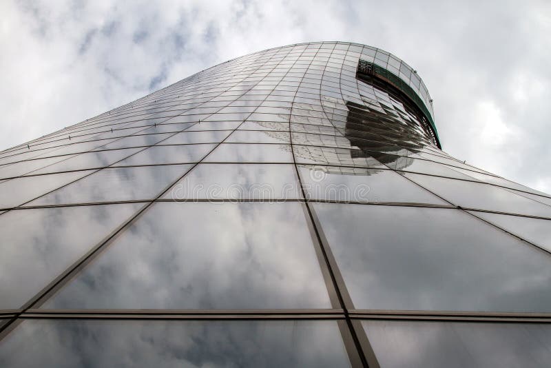 Modern Building Made of Glass. High-rise Modern Building Stock Image ...