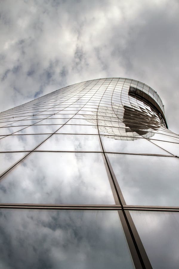 Modern Building Made of Glass. High-rise Modern Building Stock Image ...