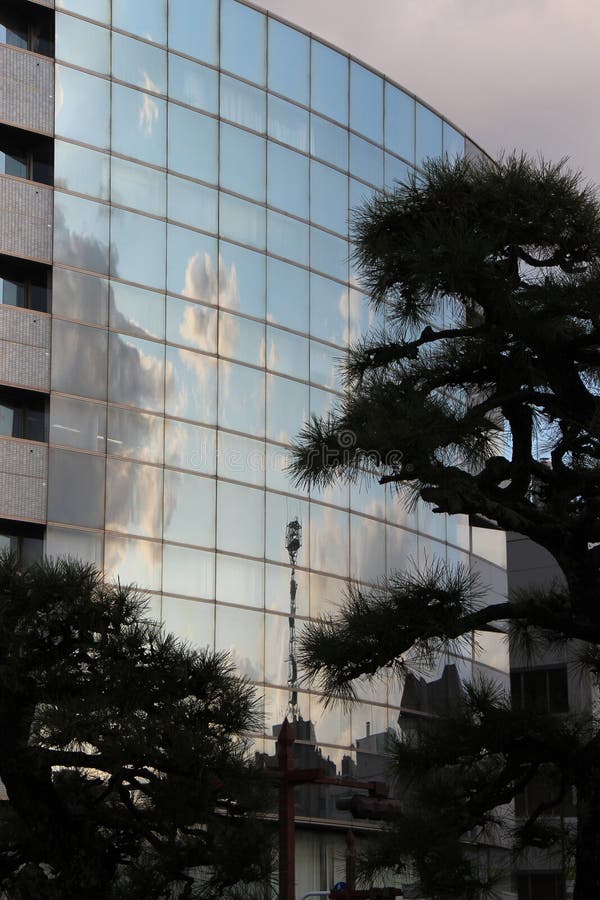 Modern Building in Matsue (japan) Stock Image - Image of shadow, tower ...