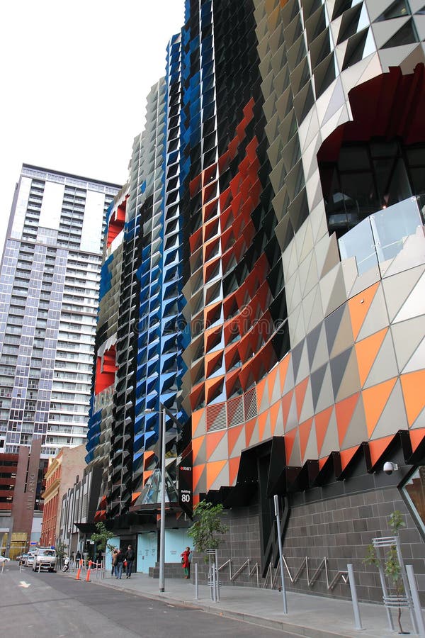 Colorful Modern Buildings in Melbourne Stock Photo - Image of holidays ...