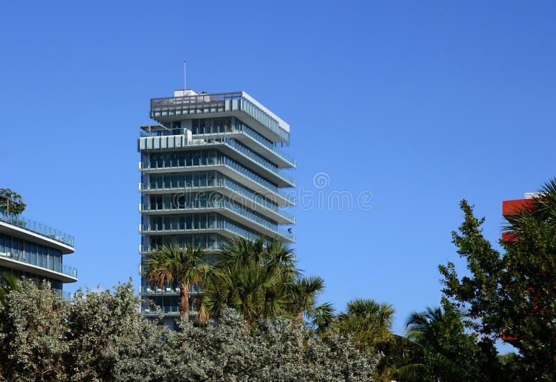 Modern Building in Miami South Beach, Florida Stock Photo - Image of ...