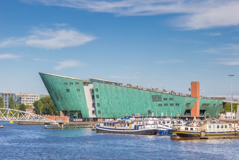 Modern Building of the Nemo Science Center in Amsterdam Editorial ...