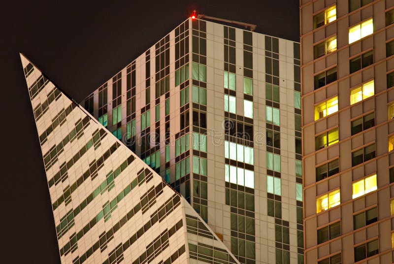 Modern building at night stock photo. Image of urban - 80502380