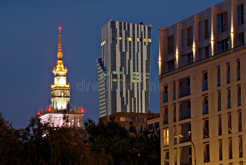 Modern building at night editorial image. Image of skyline - 80853270