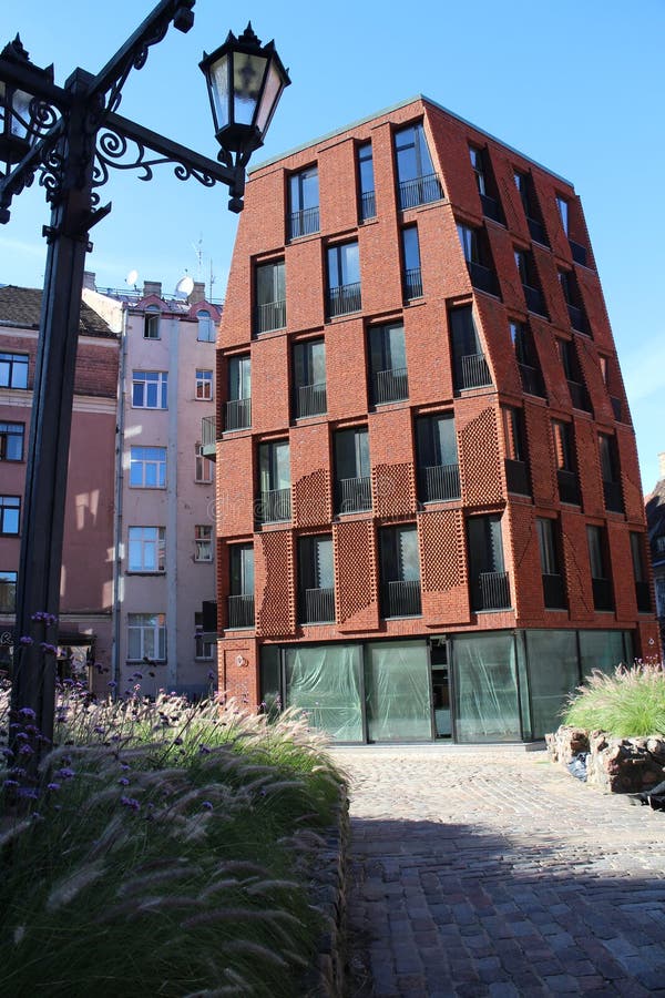 Modern Building in Old Town of Riga Stock Photo - Image of largest ...