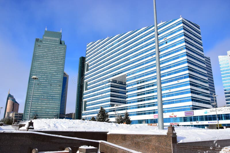 Modern Building of Original Form in Astana Editorial Photo - Image of ...