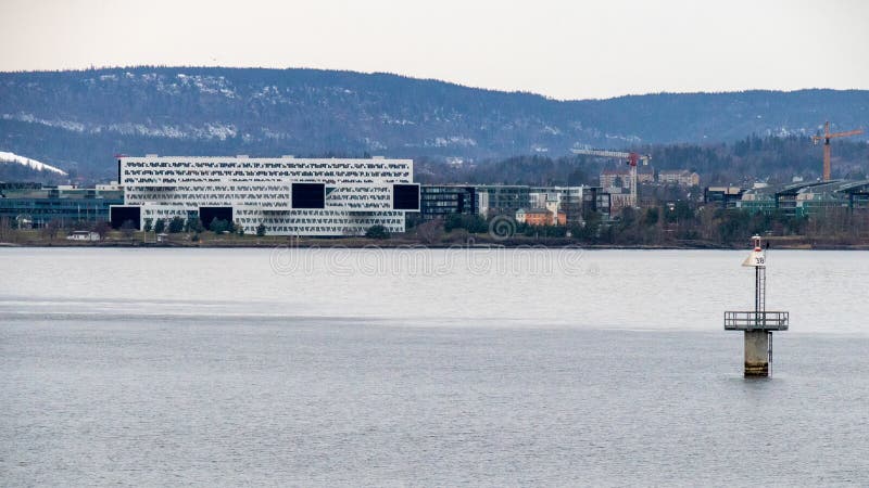 A Modern Building on the Oslo Fjord Stock Image - Image of bungalow ...