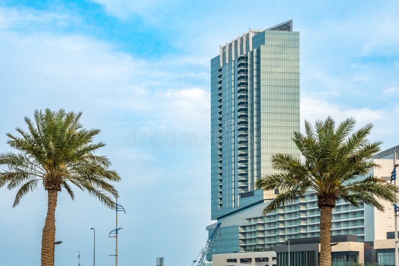 Modern Building and Palms, Al Khobar, Saudi Arabia Stock Image - Image ...