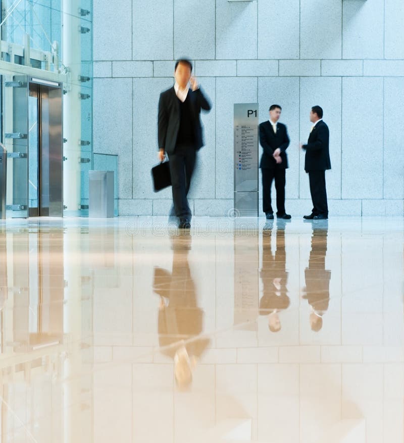 Modern building and people stock image. Image of interior - 12113657