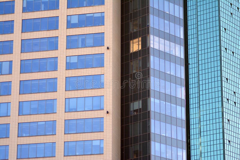 Modern Office Building Facade Abstract Fragment, Shiny Windows in Steel ...