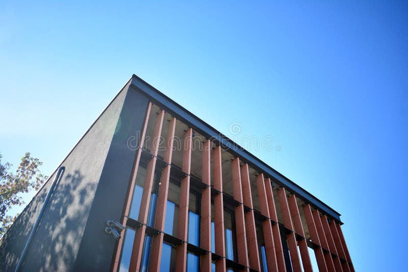 Modern Office Building Facade Abstract Fragment, Shiny Windows in Steel ...