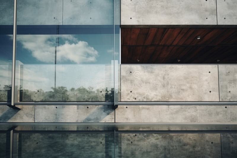 A Modern Building with Reflective Glass Windows Showcasing the Blue Sky ...