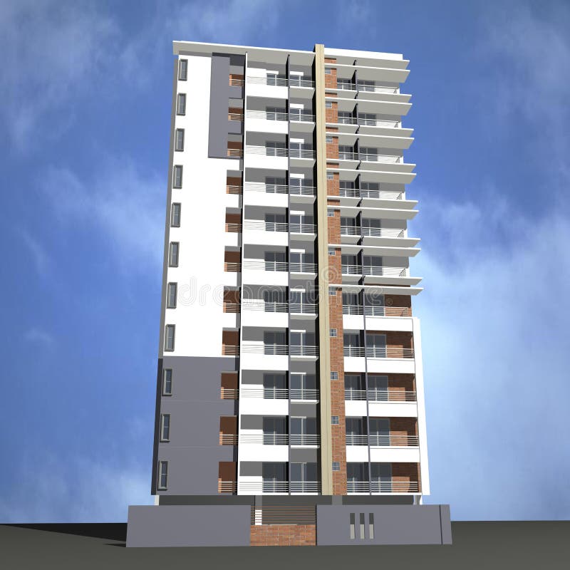 Modern building render stock photo. Image of beautiful - 31061828