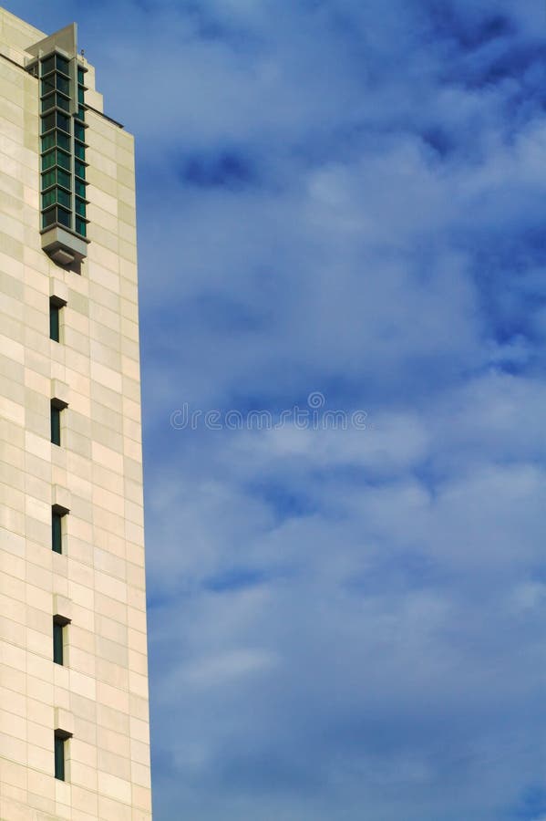 Modern Building Right Sky Edge Stock Image - Image of glass, stone ...
