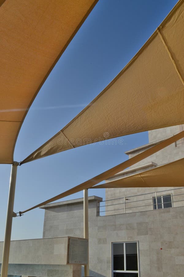 Modern building with sails stock photo. Image of light - 137090280