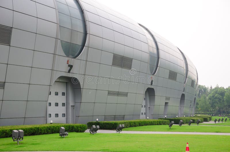 Modern Building in Shanghai Auto Park Stock Photo - Image of asia, area ...
