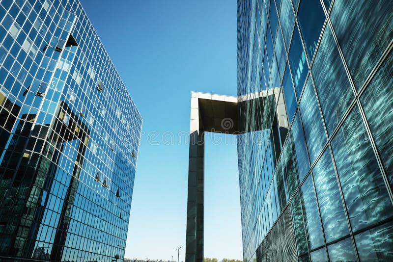 Modern Building on a Sky Background Stock Image - Image of abstract ...