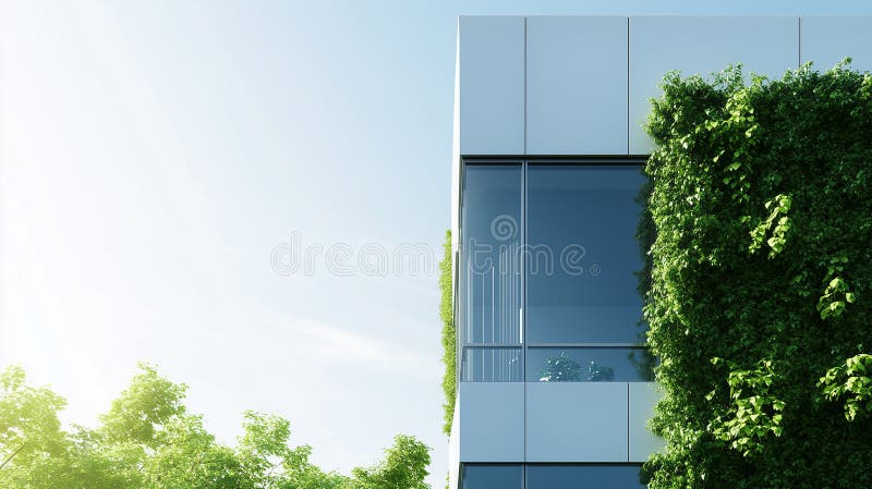 Modern Building with a Sleek, Angular Design Featuring Large Glass ...