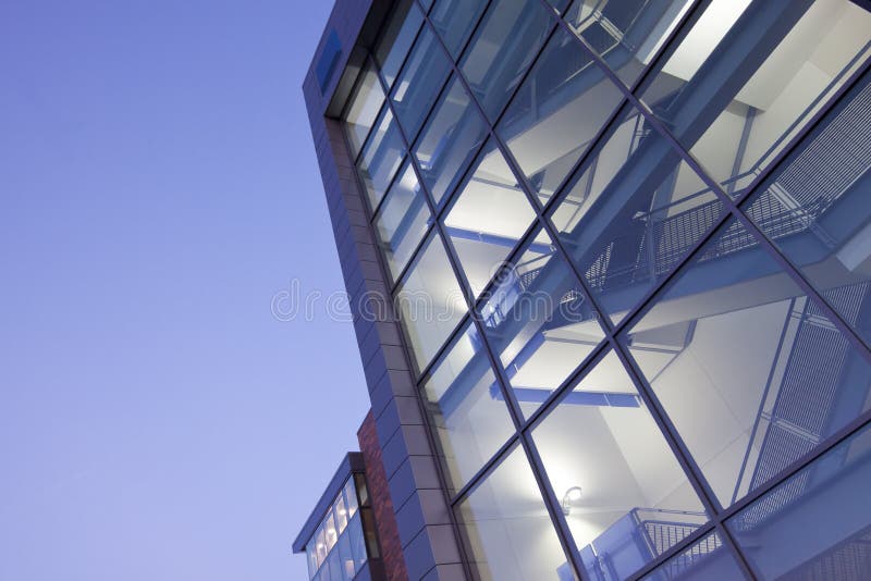 Modern Building Architecture Angled Windows Stock Photo - Image of ...
