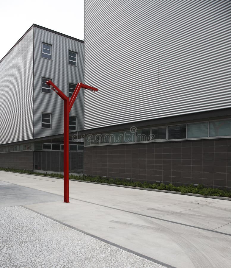 Modern Building and Street Light Stock Photo - Image of architectural ...