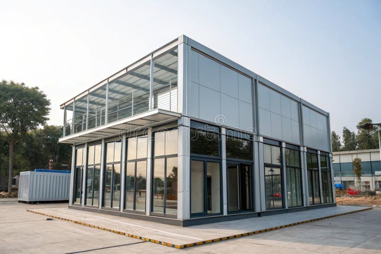 Building Structure Made with Prefabrication System Stock Illustration ...