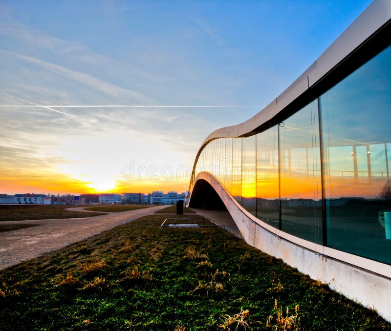 Modern Building and Sunset stock image. Image of perspective - 23451179