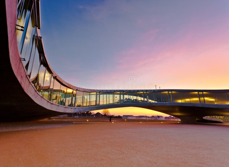 Modern Building at sunset stock image. Image of centre - 23464709