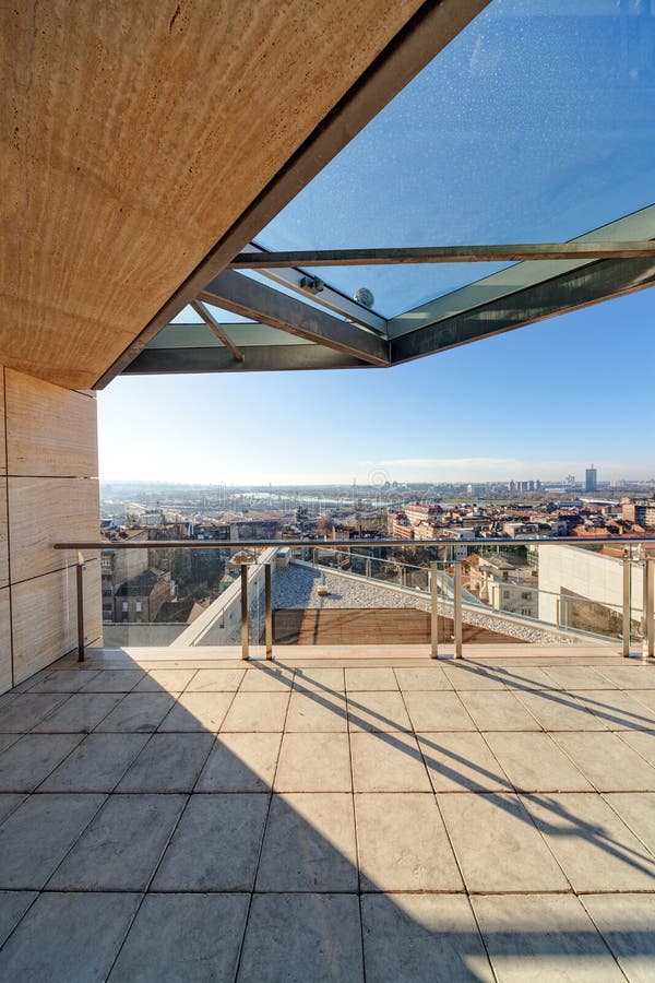 Modern building terrace stock image. Image of corporate - 44183981