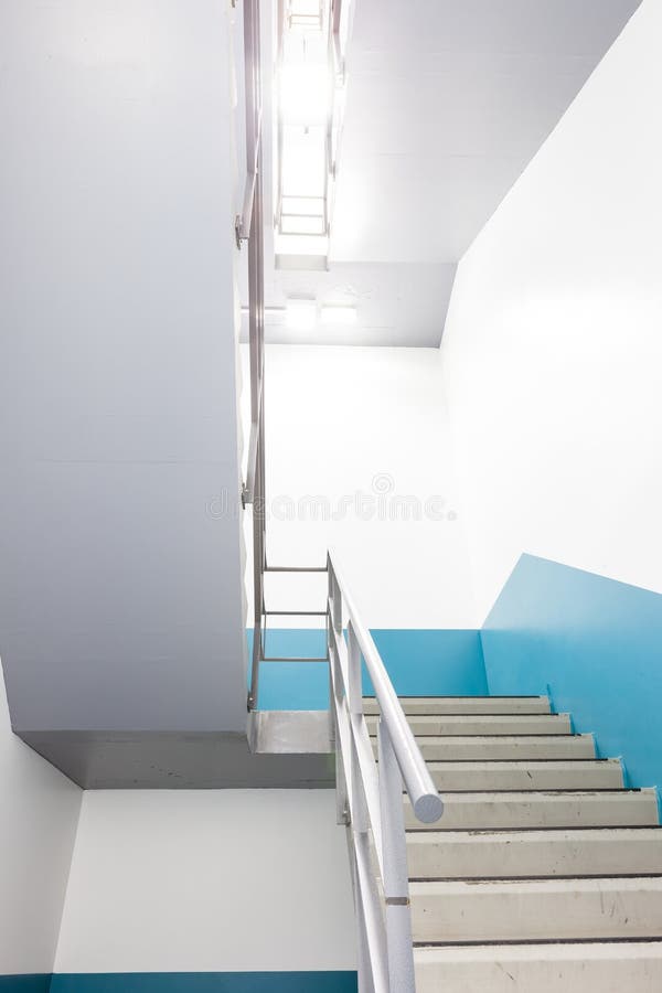 Stairway in building stock image. Image of view, concrete - 135966675