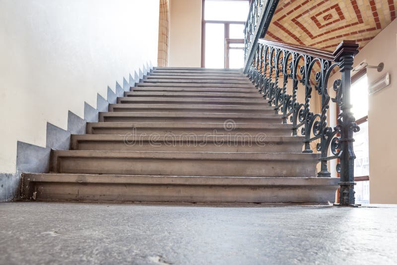Stairway in building stock photo. Image of railing, city - 99111466