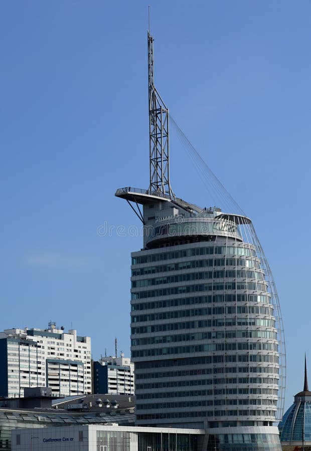 Modern Building in the Town Bremerhaven at the North Sea Stock Image ...