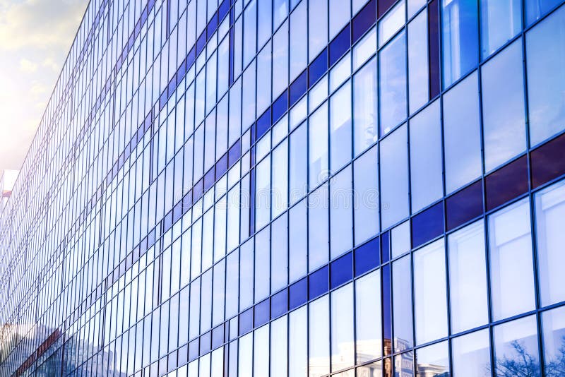 Modern Building with Transparent Windows in Moscow Stock Photo - Image ...
