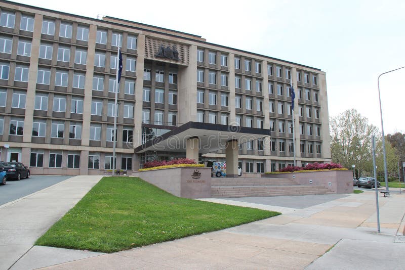 Modern Building (the Treasury) in Canberra - Australia Stock Image ...