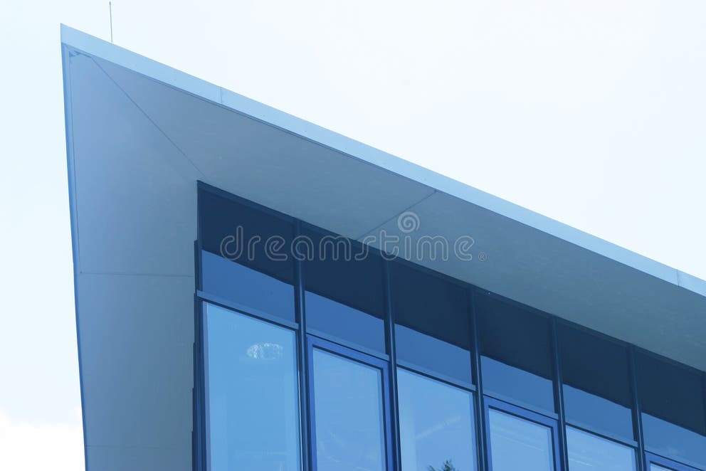 Modern Building Triangle Edge Stock Image - Image of triangle, windows ...