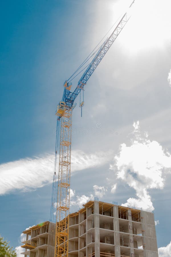 Modern Building Under Construction Detail, Concrete Frame, Indow ...