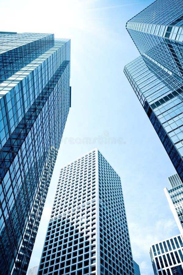 Modern Building Under the Sky Stock Image - Image of reflection ...