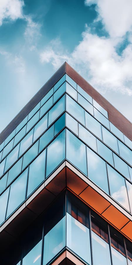 Modern Building with Unique Architectural Design and Reflective Windows ...