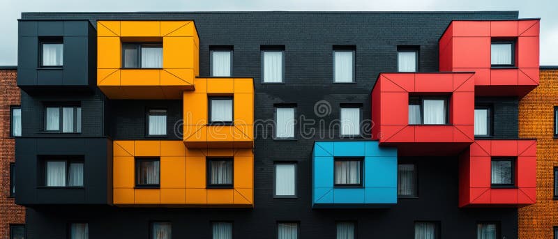 A Modern Building with a Unique Design. Stock Photo - Image of ...