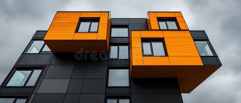 A Modern Building with a Unique Design. Stock Photo - Image of design ...