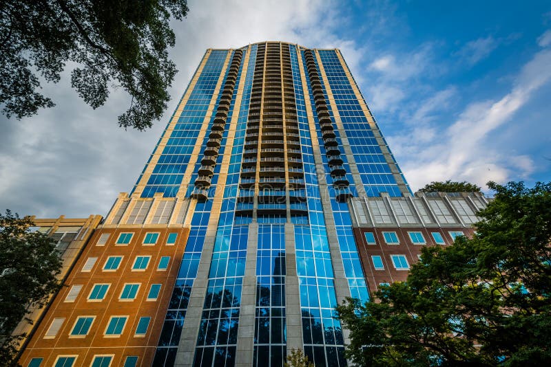 Modern Building in Uptown Charlotte, North Carolina. Stock Photo ...