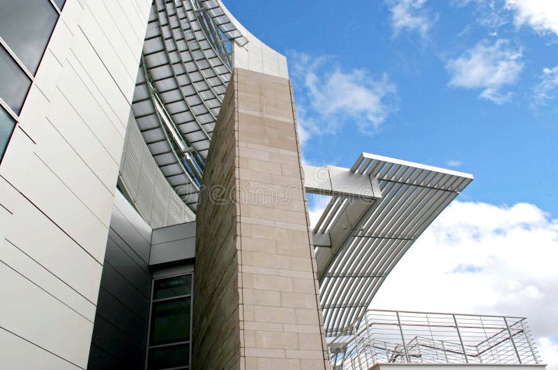 Modern Building View from Below Stock Photo - Image of commercial ...